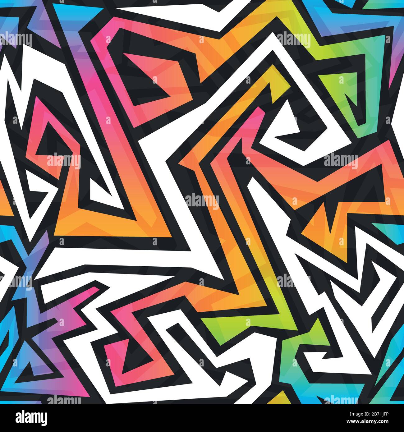 spectrum color graffiti seamless pattern Stock Vector Image & Art - Alamy