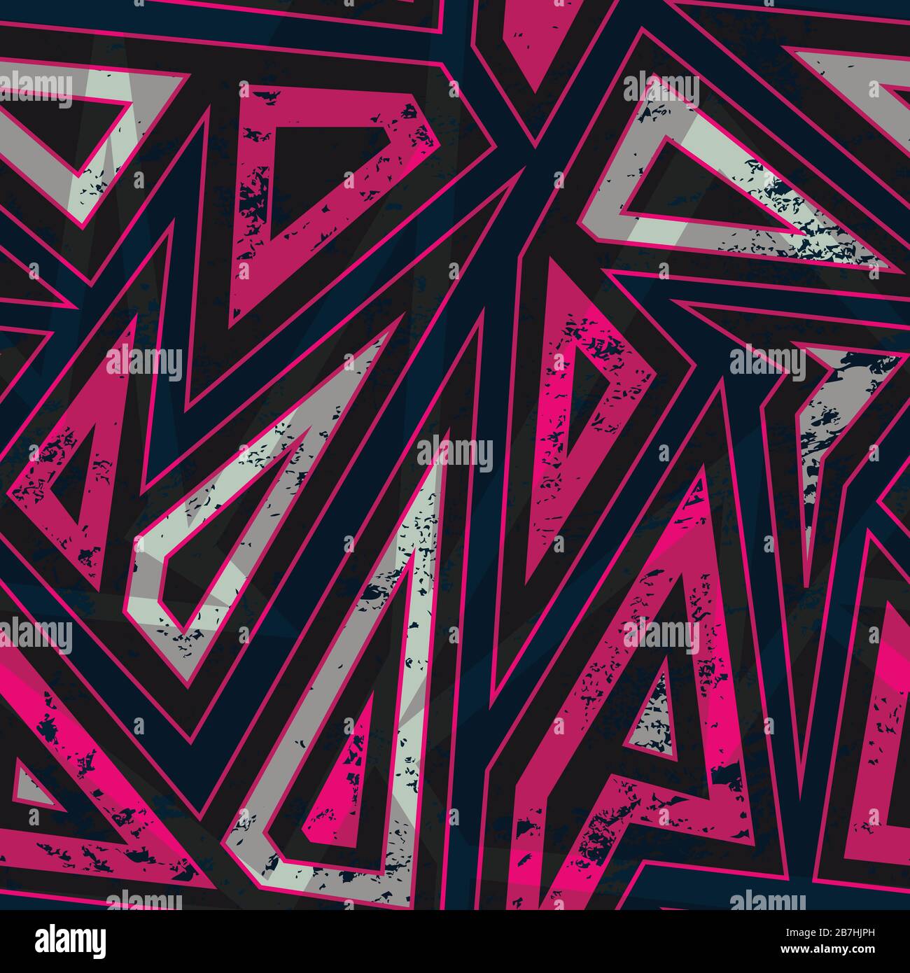 vintage red triangle seamless pattern with grunge effect Stock Vector ...