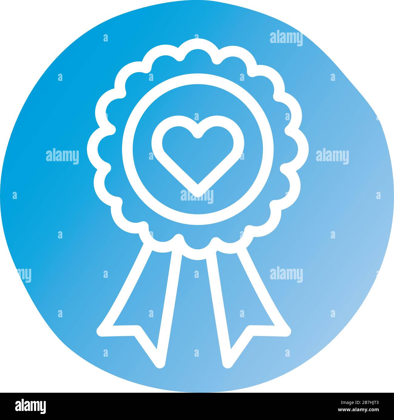 happy valentines day medal with heart block style Stock Vector Image ...