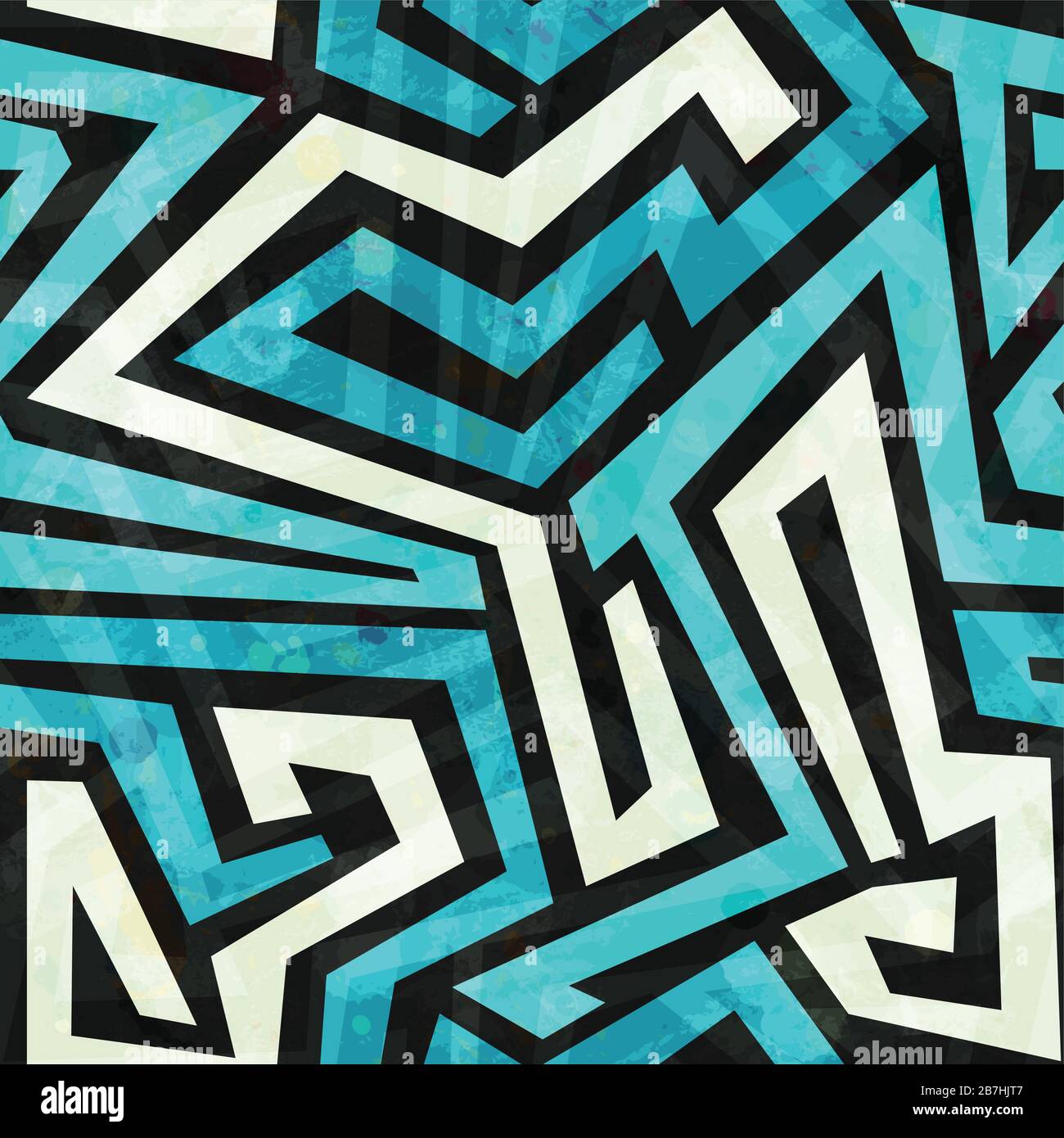 blue maze seamless texture with grunge effect Stock Vector Image & Art ...