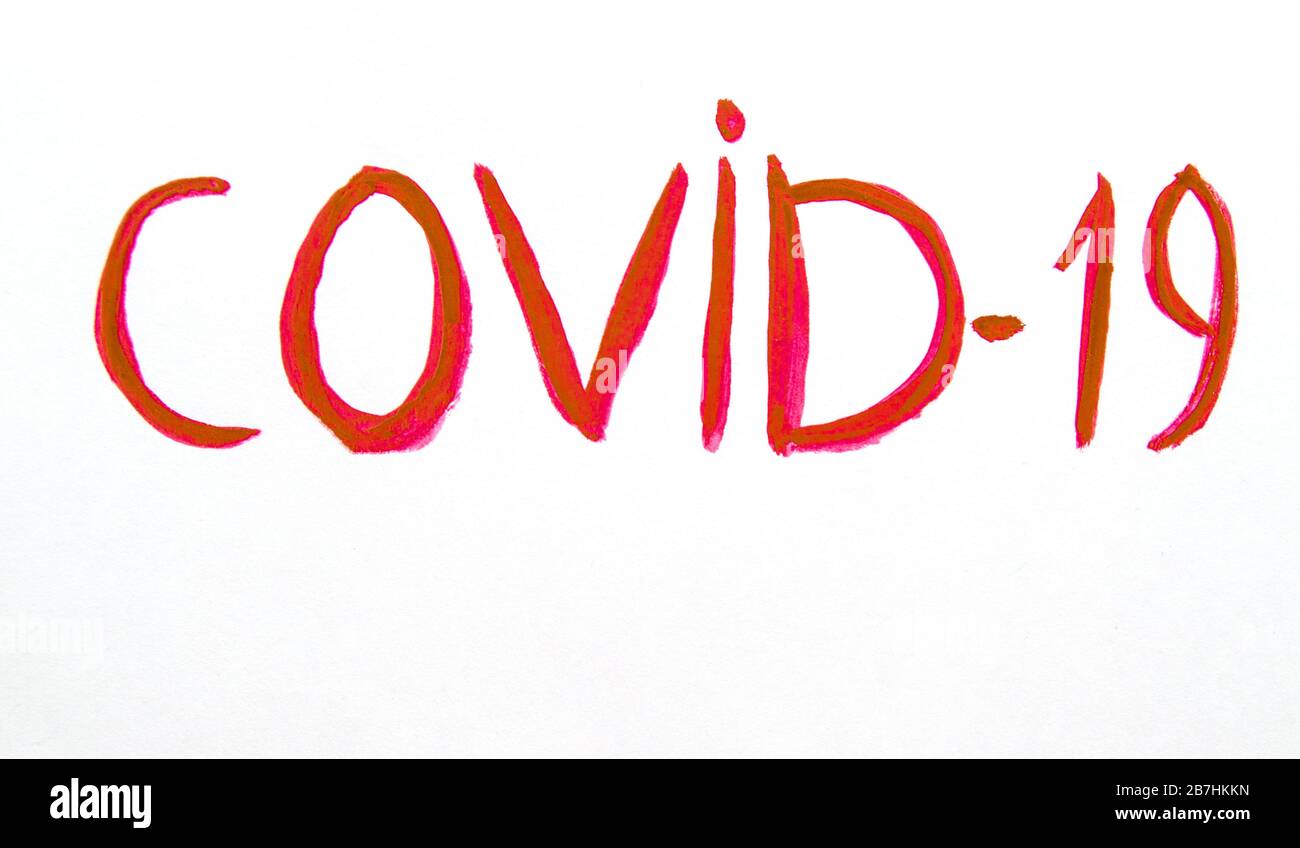 Watercolor drawing with the text COVID-19, the Problem of the SPREAD of ...