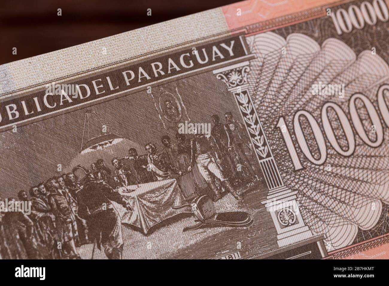 Paraguay money, guaranies banknotes Stock Photo - Alamy