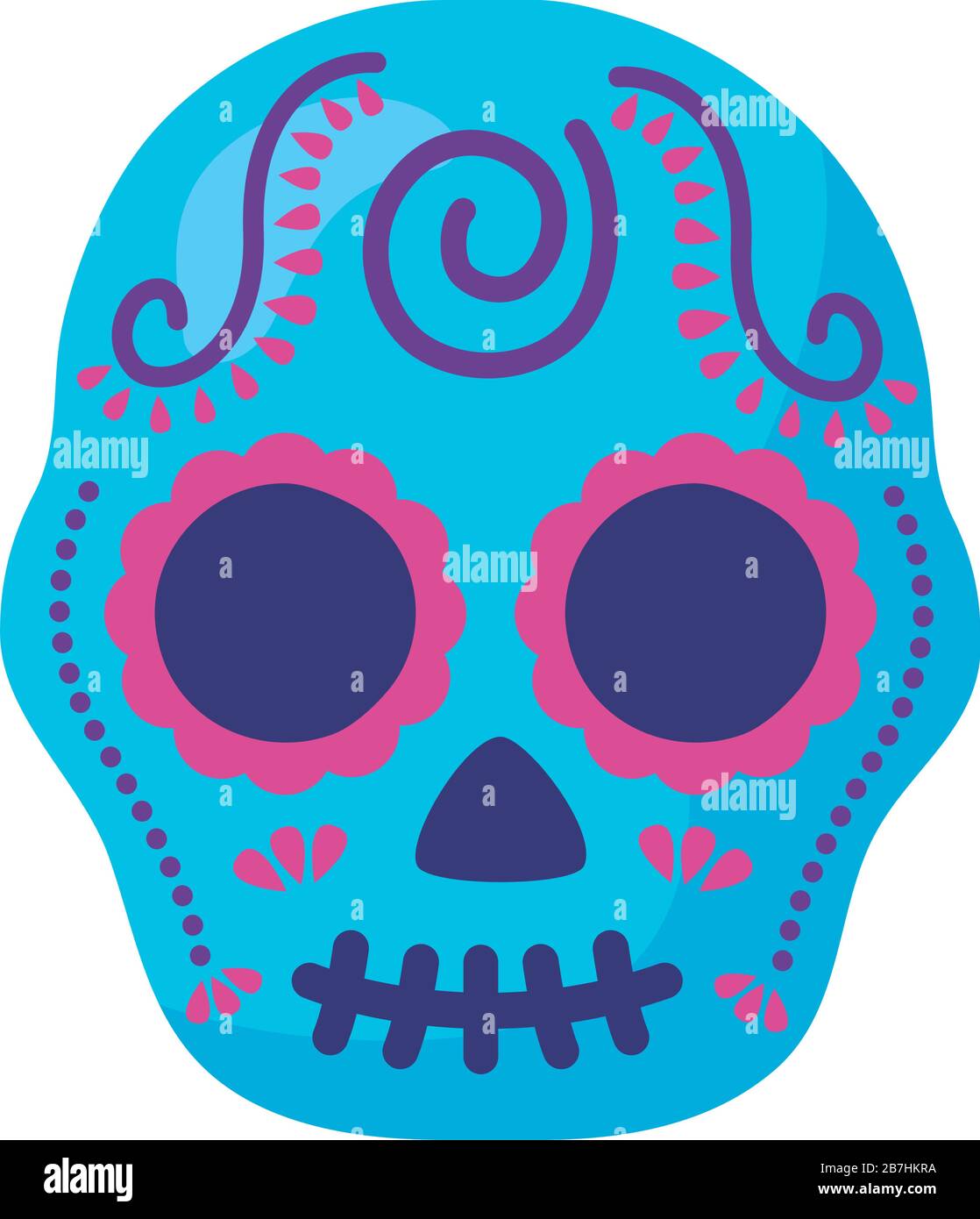 traditional mexican skull head detaild style Stock Vector Image & Art ...