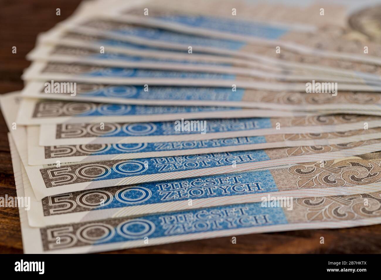Money from Poland the highest value, PLN 500 Stock Photo - Alamy