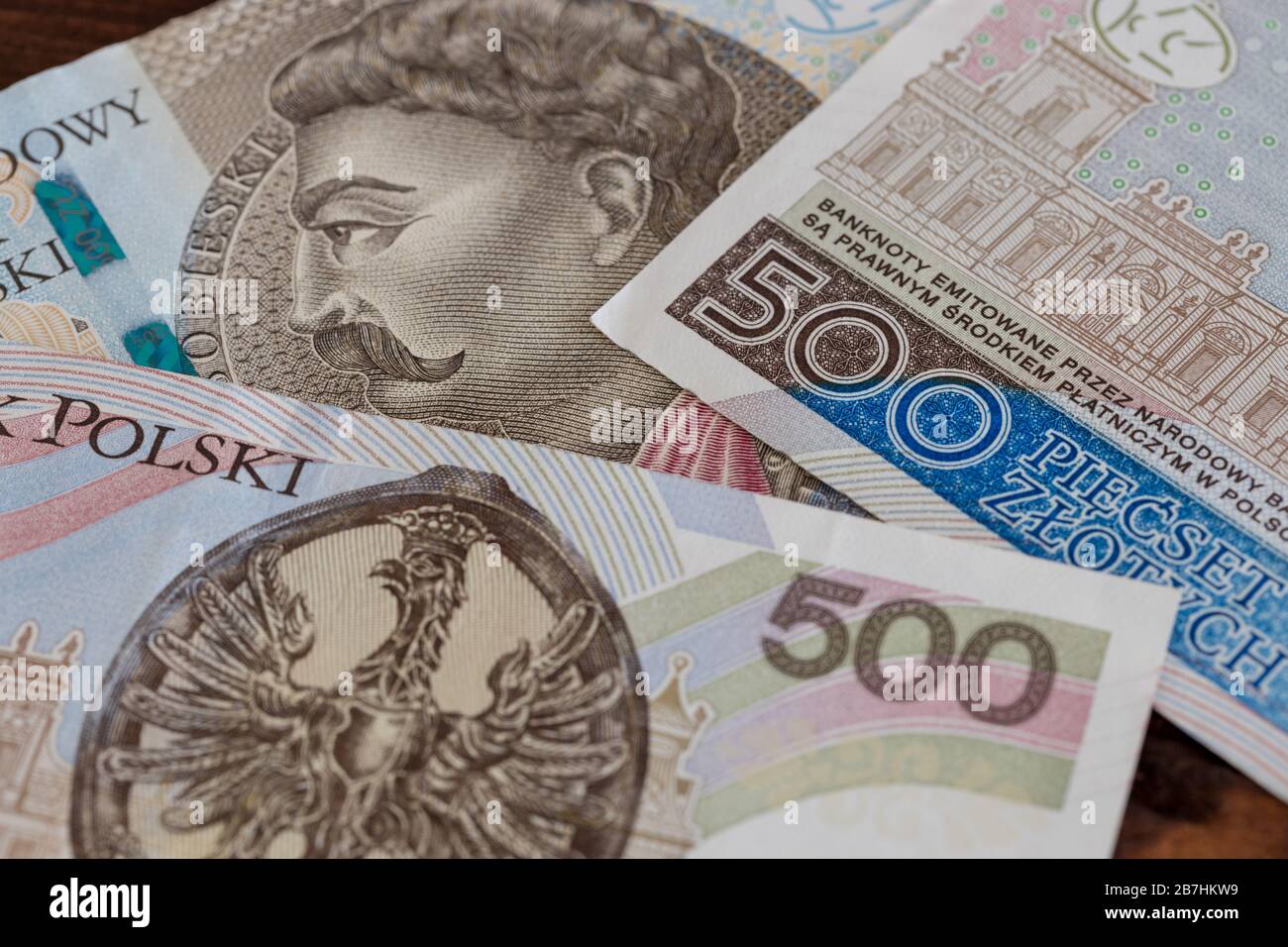 Money from Poland the highest value, PLN 500 Stock Photo - Alamy