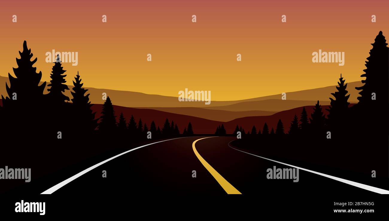 Forest view in autumn Stock Vector Images - Alamy