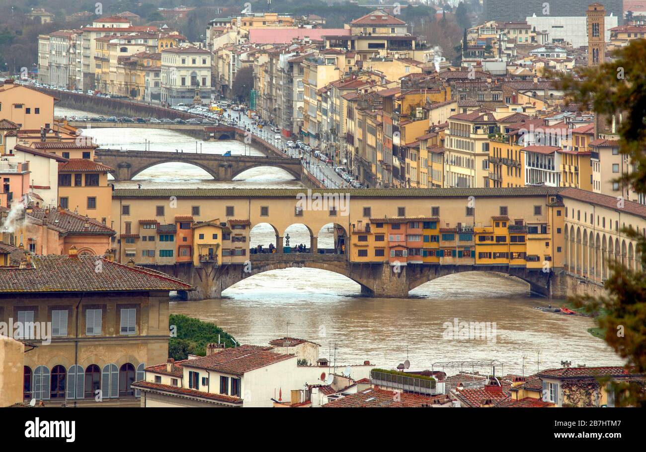 Florence riverside view hi-res stock photography and images - Alamy