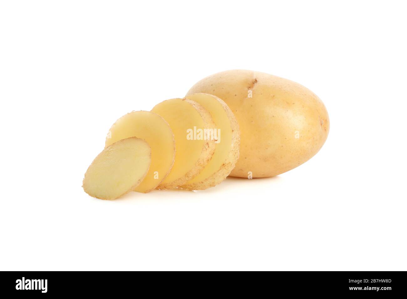 Ripe young potato isolated on white background Stock Photo - Alamy