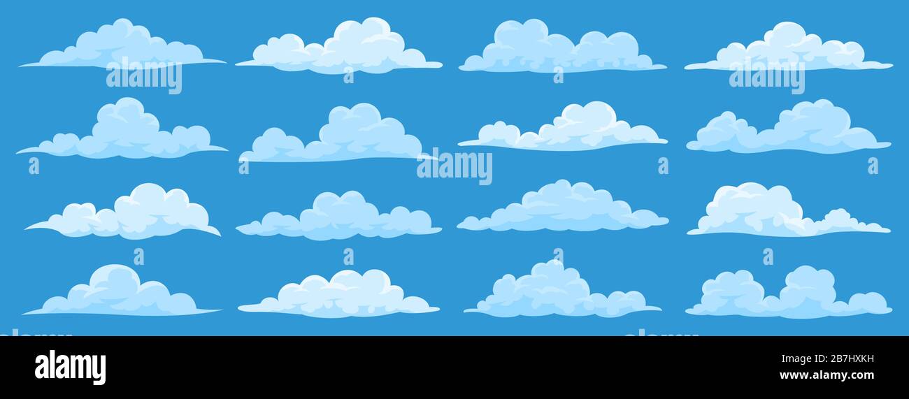 Set of cartoon clouds Stock Vector Image & Art - Alamy