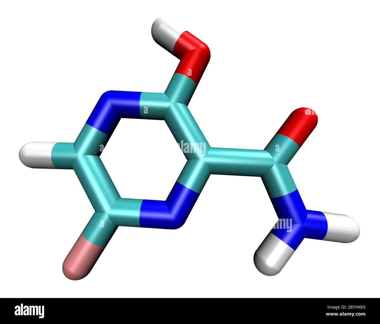 3D structure of Favipiravir, a perspective antiviral drug against the ...