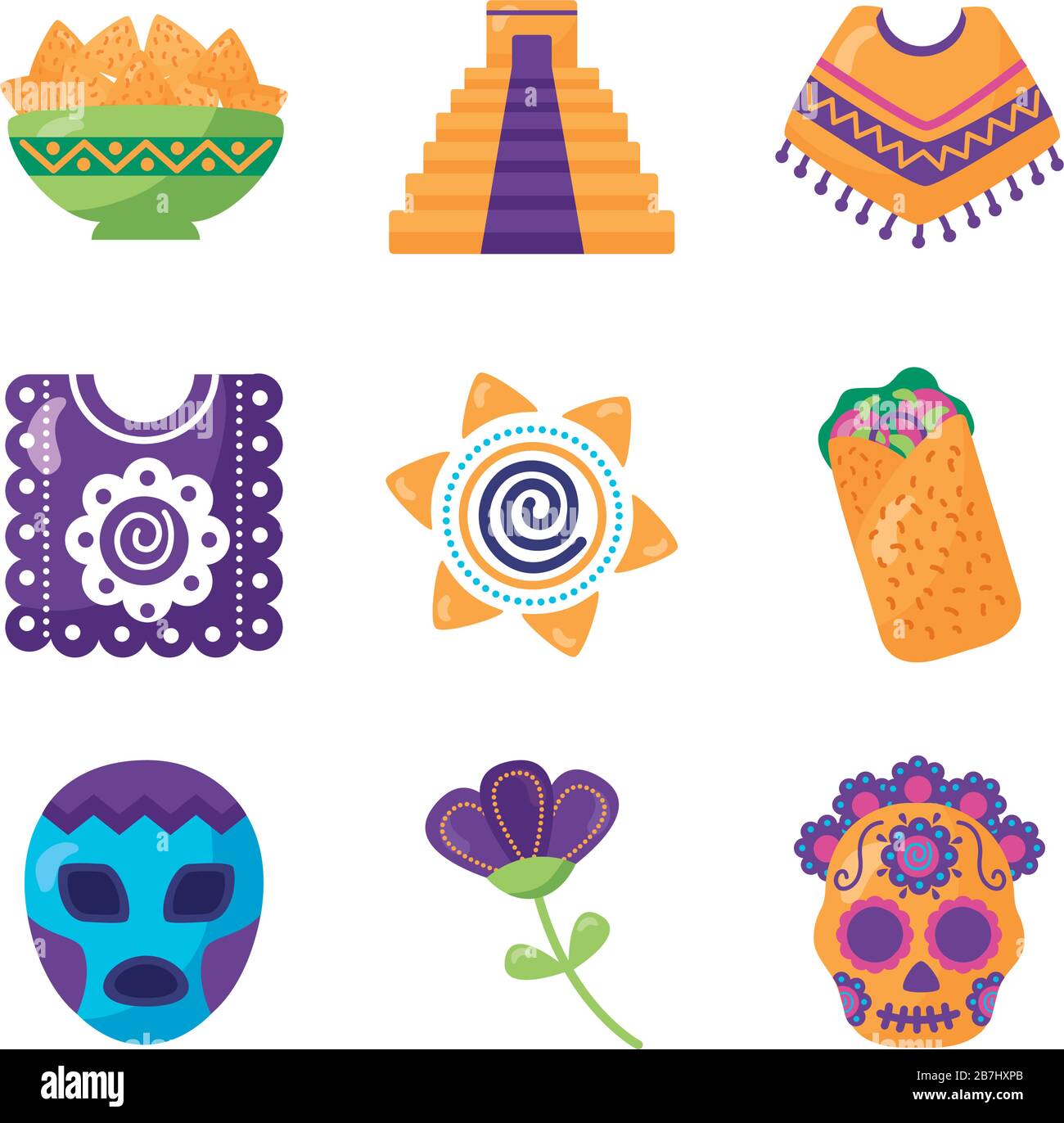 bundle of mexican set icons Stock Vector Image & Art - Alamy