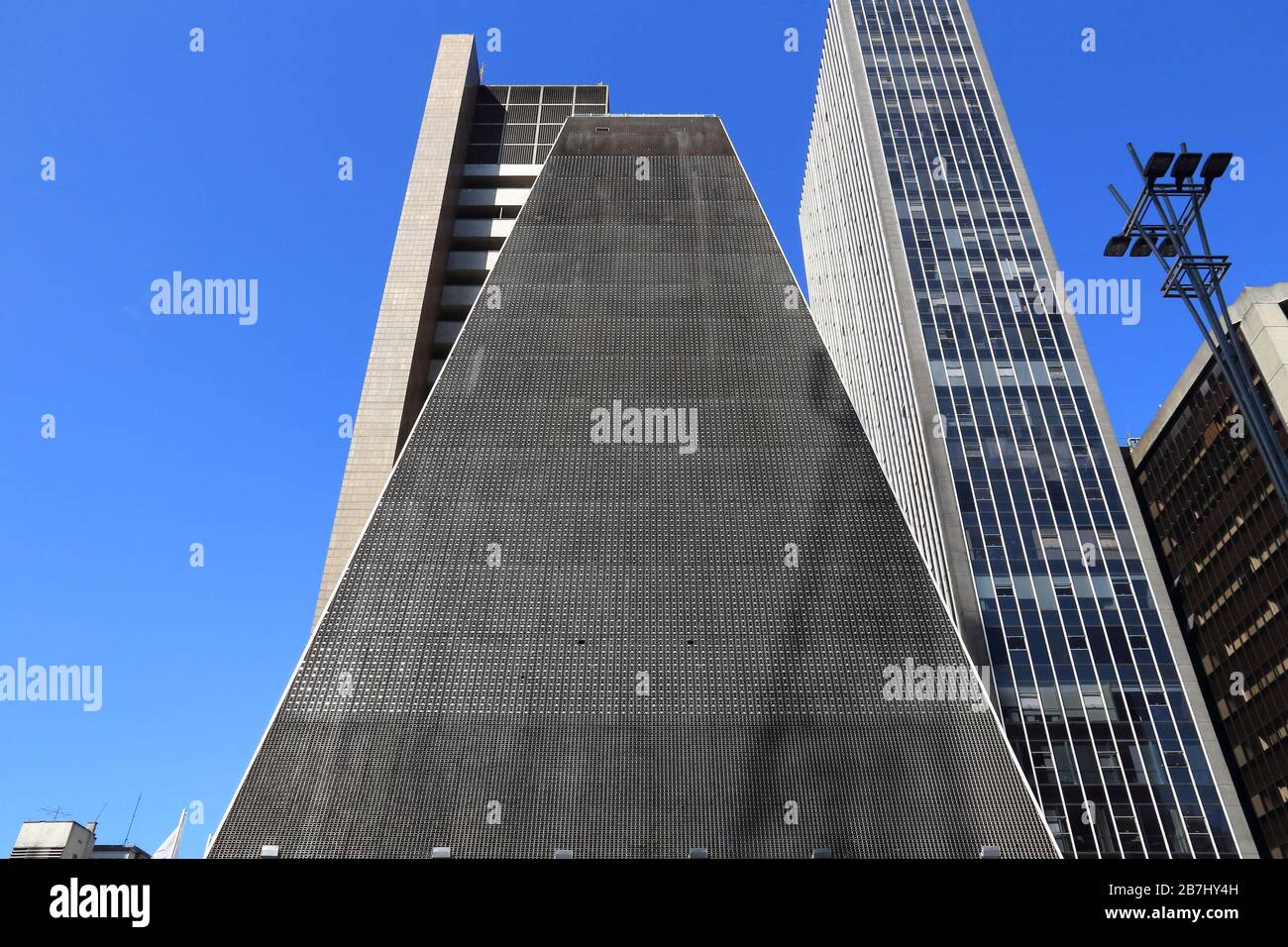 SAO PAULO, BRAZIL - OCTOBER 6, 2014: FIESP Building at Avenida Paulista ...