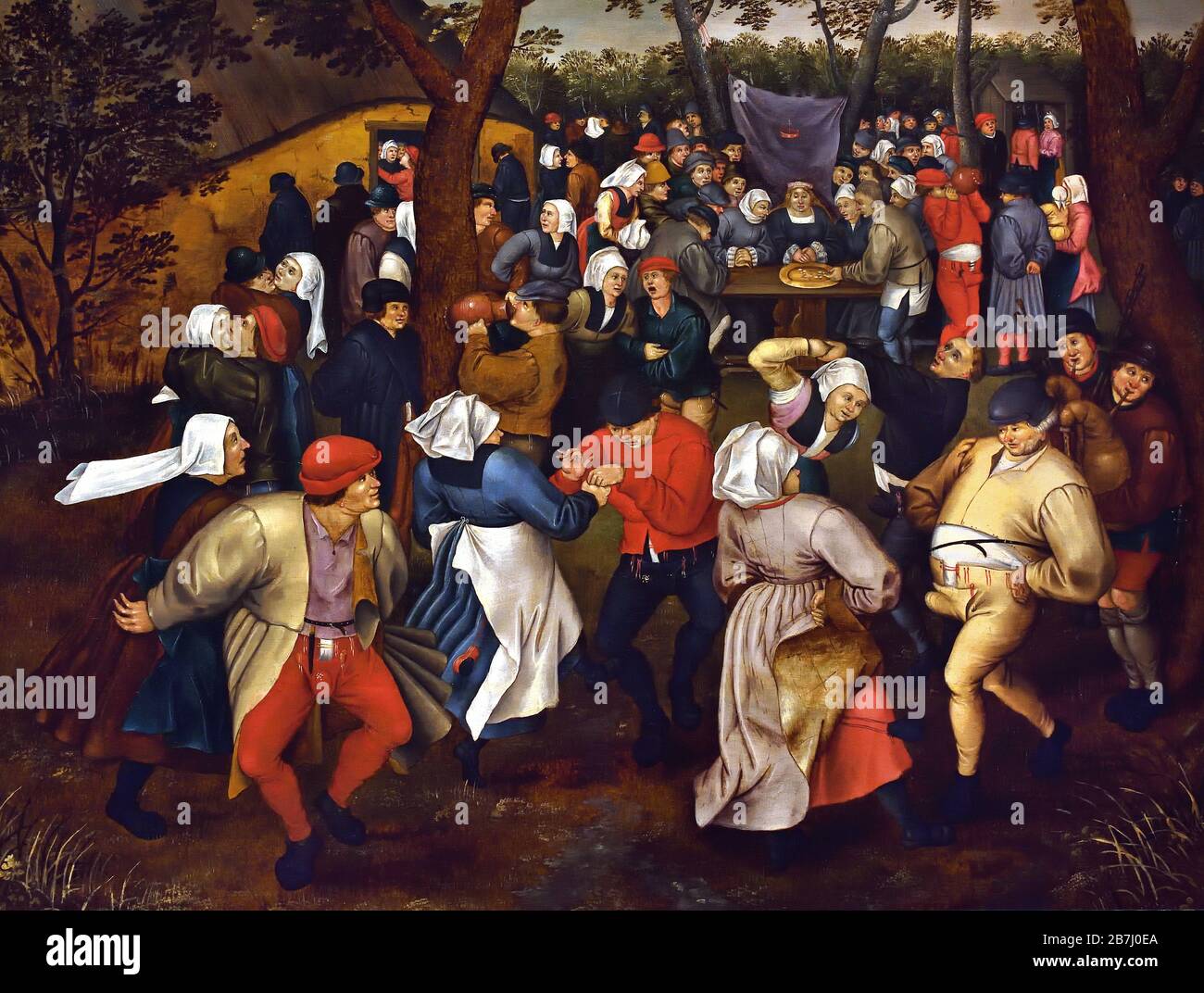 The outdoor Wedding Dance by Pieter Brueghel the Younger 1564-1637, The ...