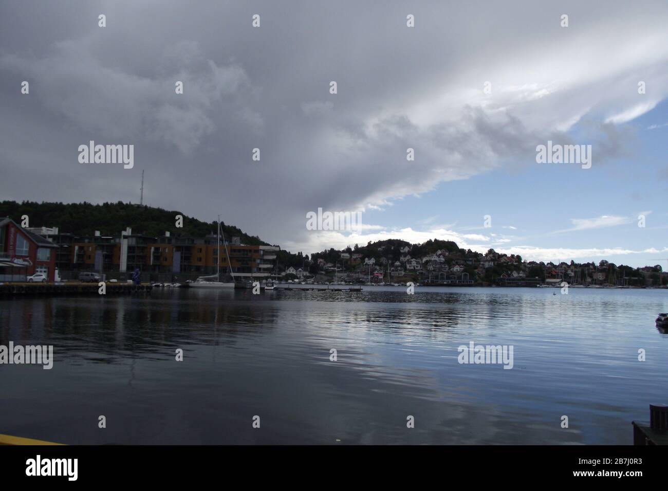 The fjord and the town of Torp, Norway Stock Photo - Alamy