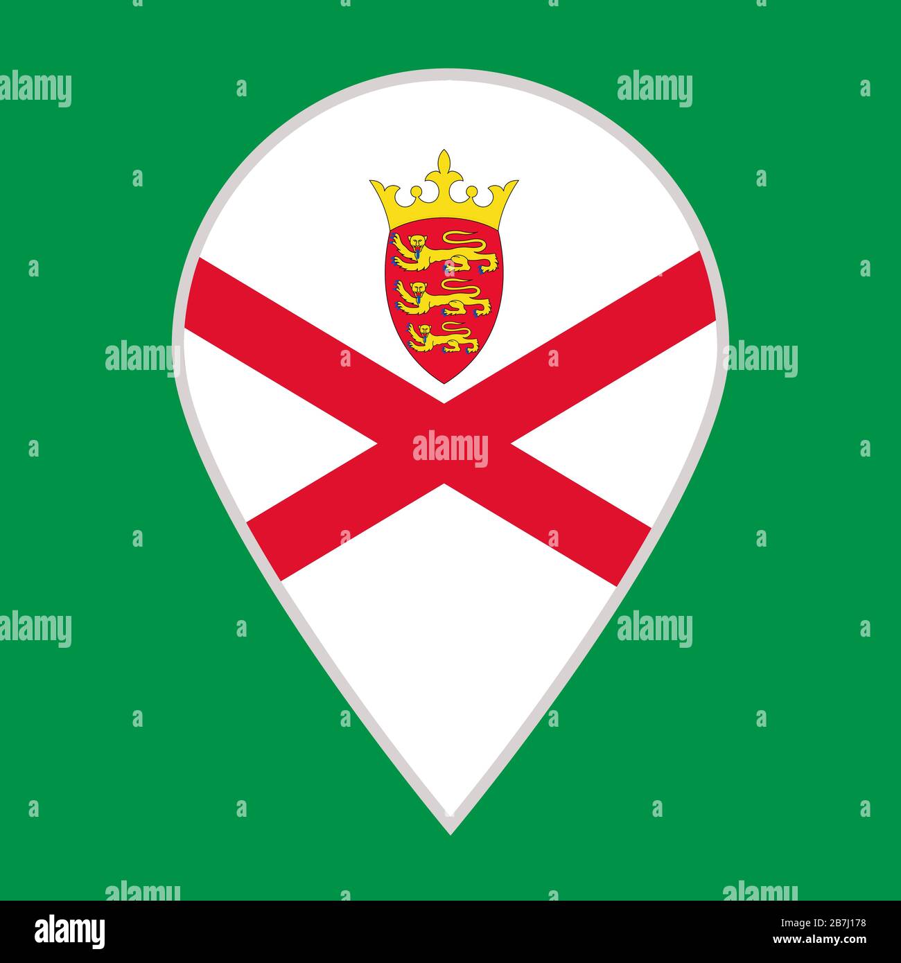 Bailiwick of Jersey flag icon travel vector Stock Vector Image & Art ...