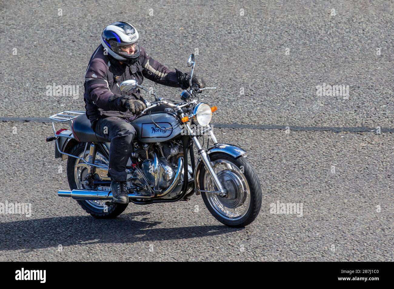 Vincent V-twin Norvin; Vehicular traffic, two wheeled transport, modern ...