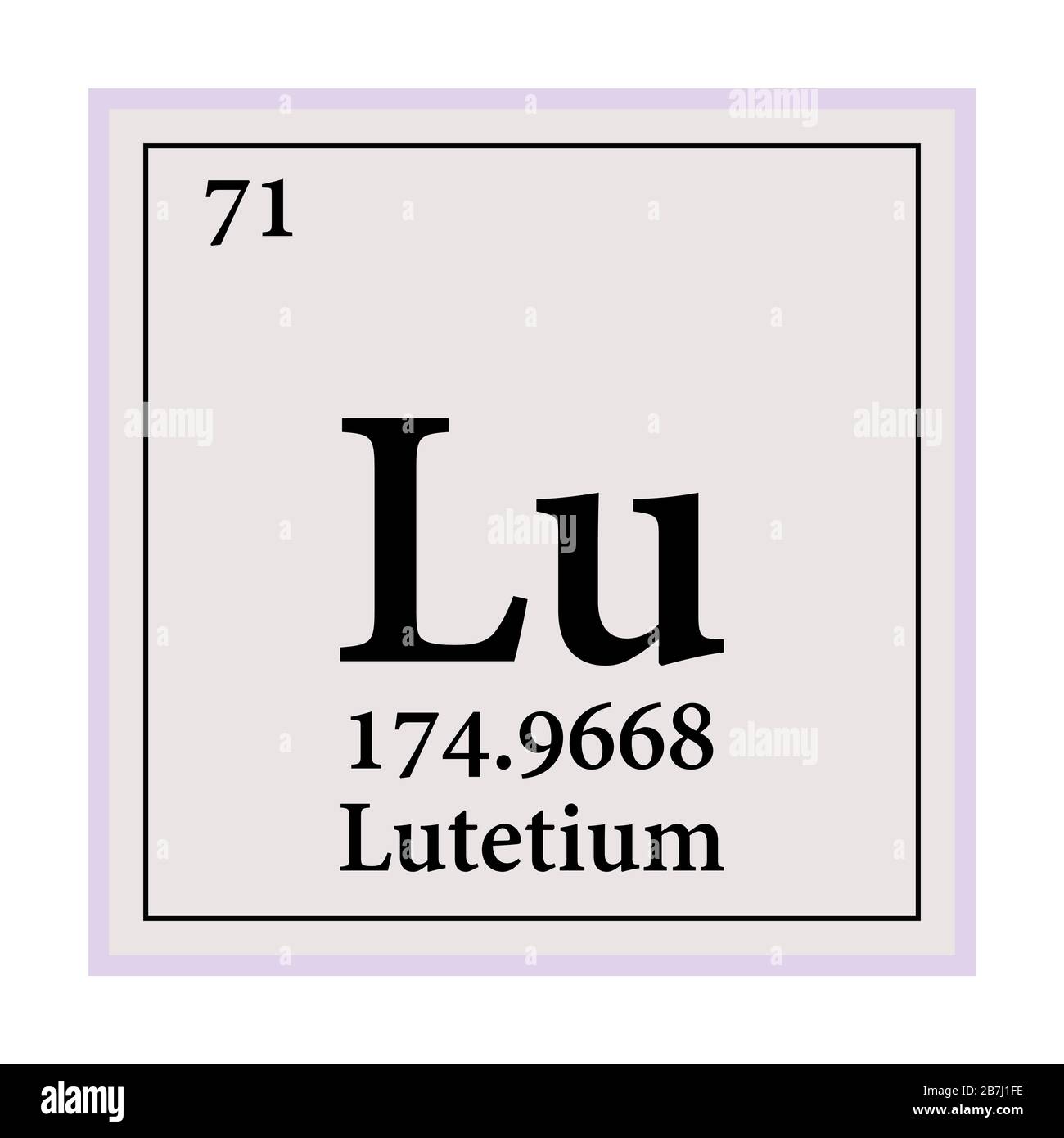 Lutetium Periodic Table of the Elements Vector illustration eps 10 ...