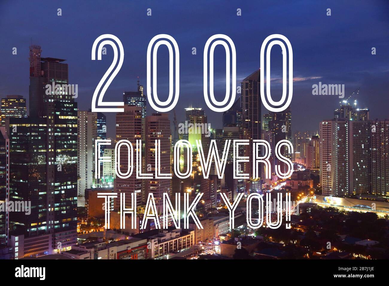 2000 followers achievement banner - social media milestone sign. Online ...