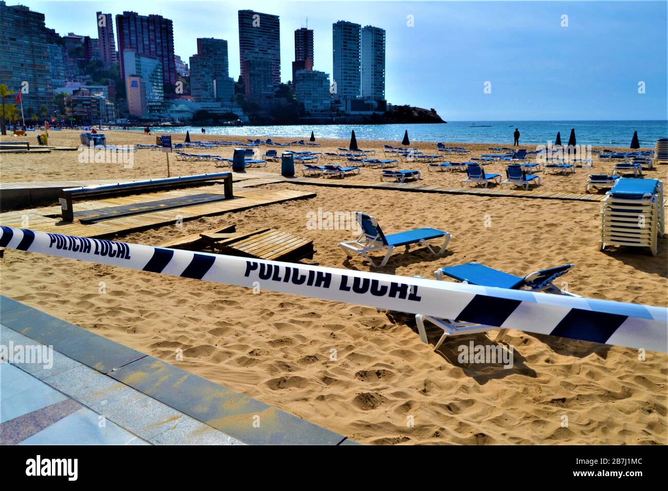 Lockdown Benidorm 14 March 2020 Stock Photo - Alamy