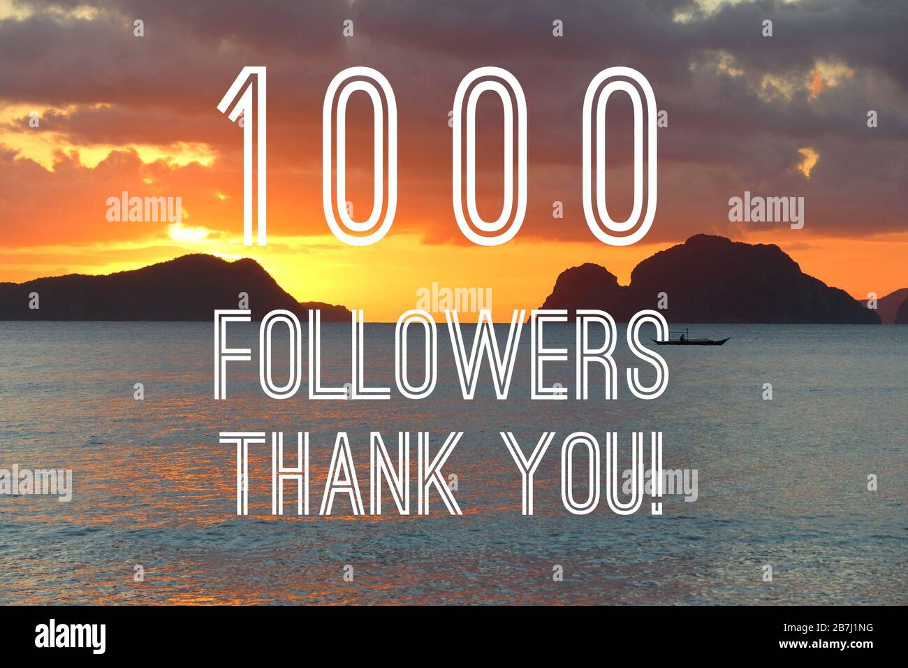 1000 followers thank you banner - social media milestone sign. 1k likes ...