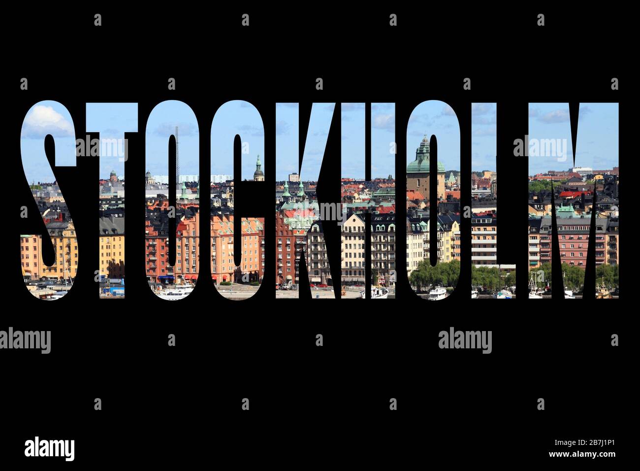 Stockholm, Sweden - word sign. City name text Stock Photo - Alamy