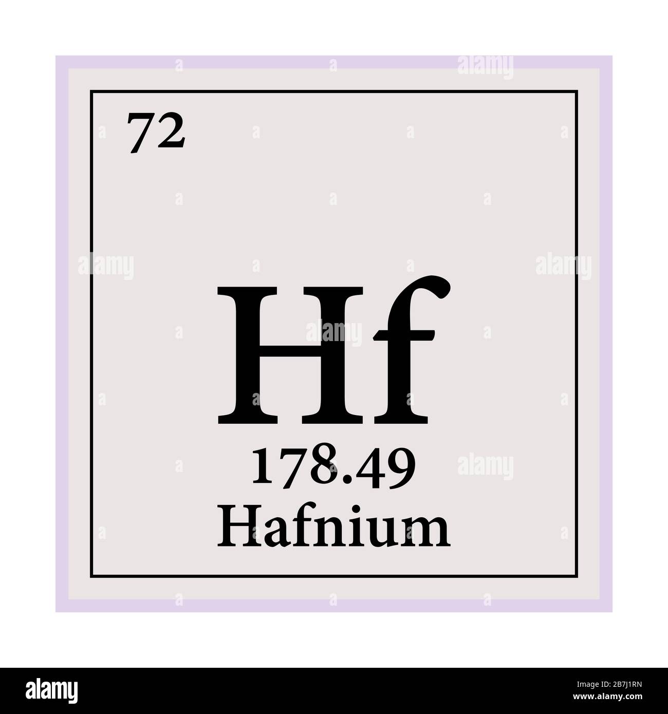 Hafnium Periodic Table of the Elements Vector illustration eps 10 Stock ...