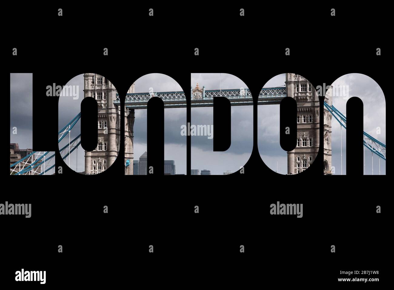 London, UK - travel postcard word sign. City name text Stock Photo - Alamy