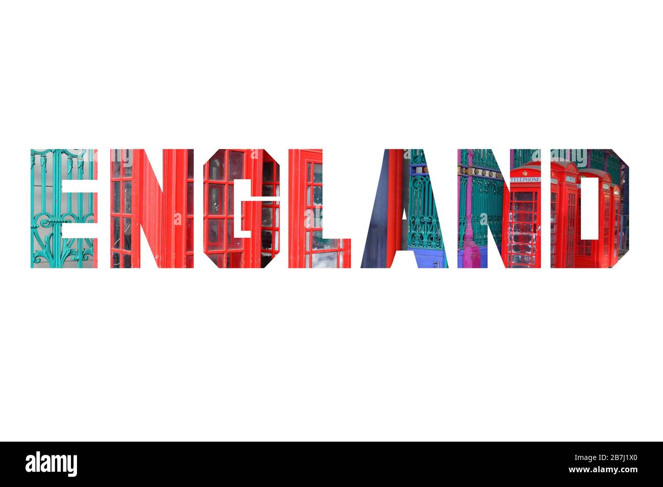 England text sign - country name word photo silhouette Stock Photo - Alamy