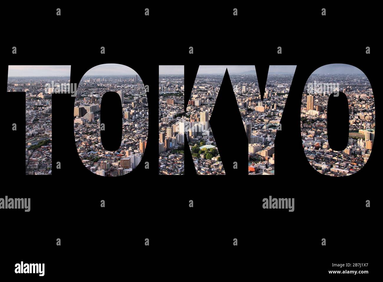 Tokyo, Japan - city name sign with photo in background. Isolated on ...