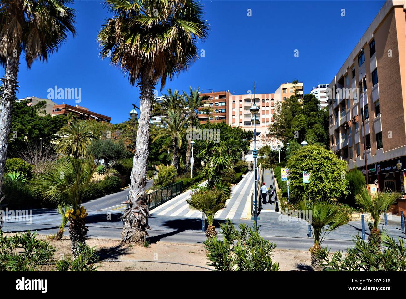 Travelator moving floor ramps Stock Photo - Alamy