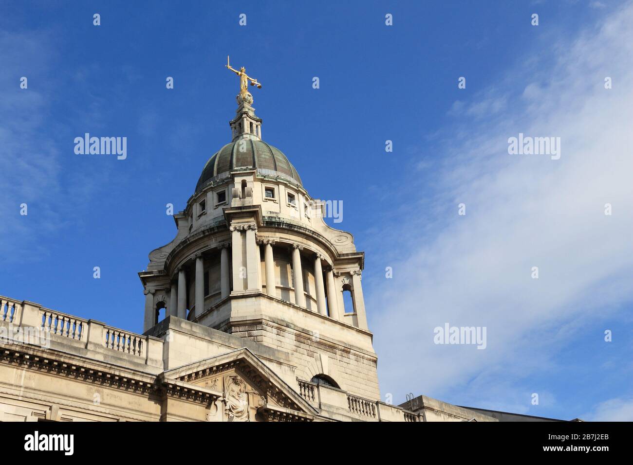 Old Bailey (Central Criminal Court). Landmark of London, UK Stock Photo ...