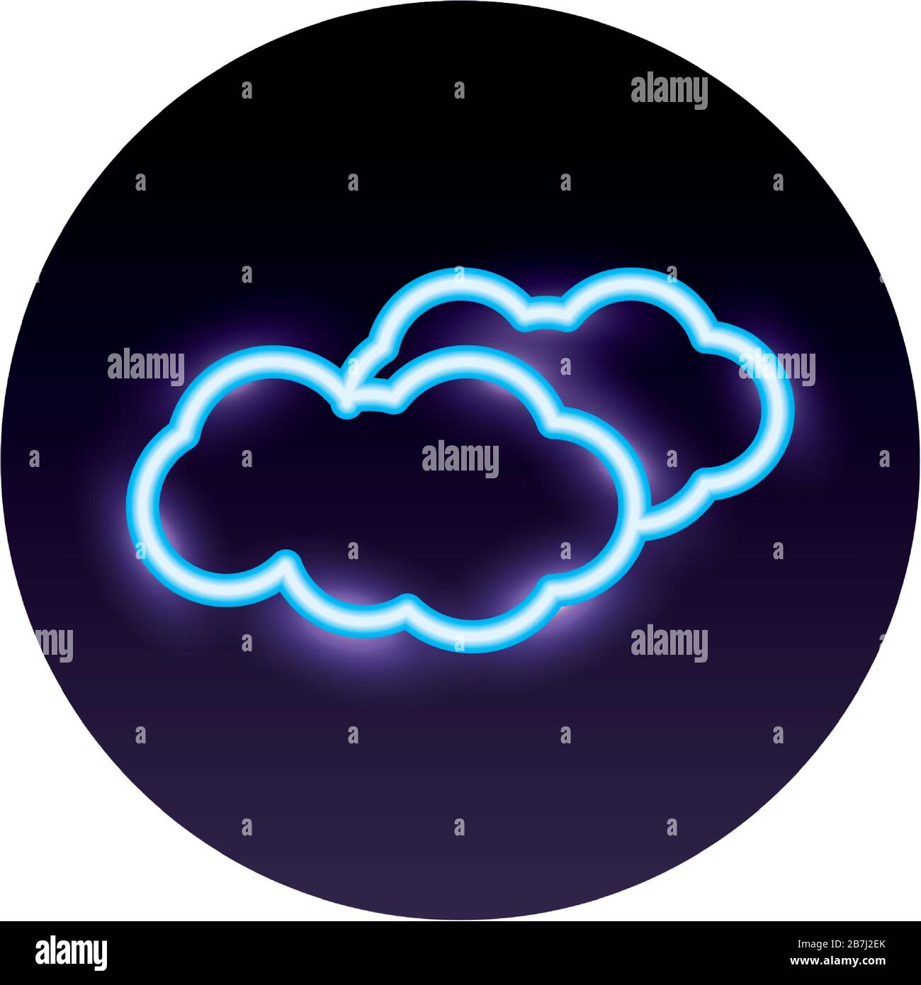 cloud sky neon light style icon Stock Vector Image & Art - Alamy