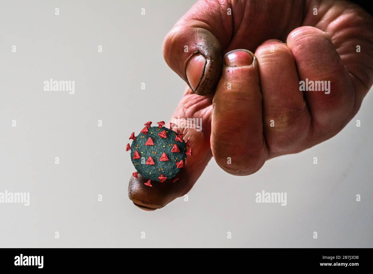 Bacteria on finger microscope hi-res stock photography and images - Alamy