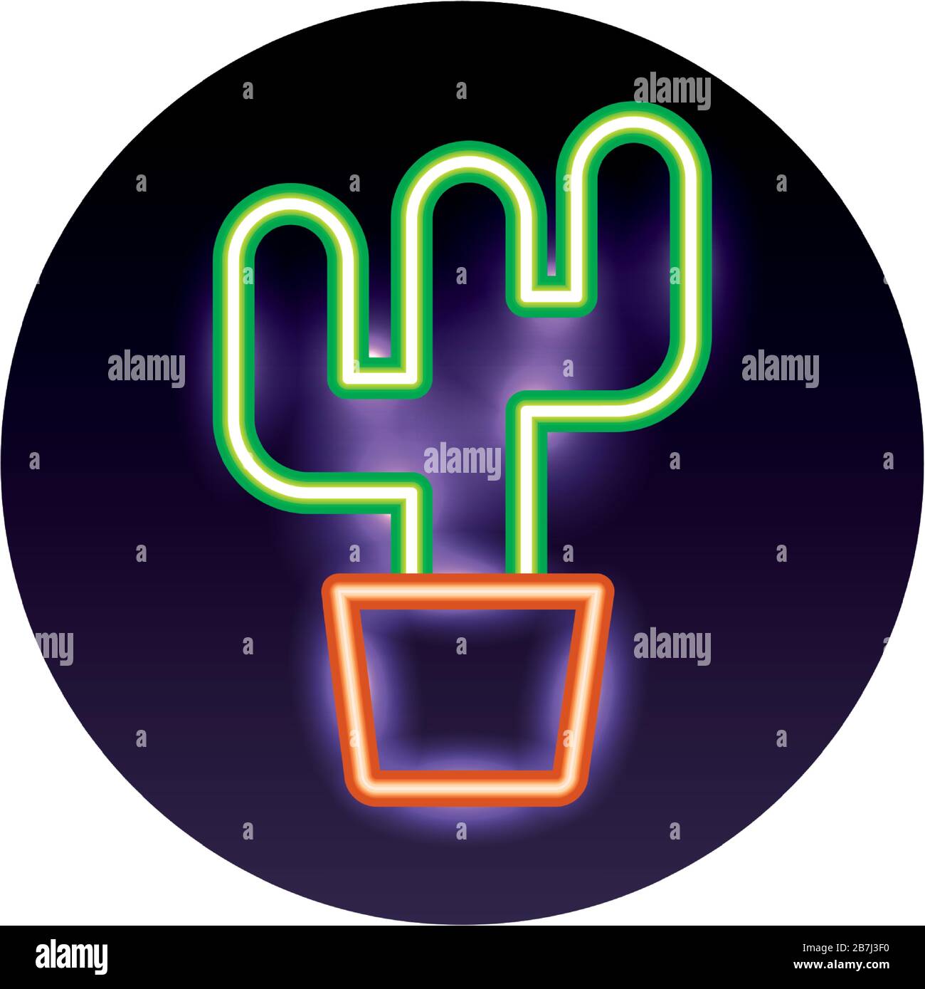 cactus plant neon light icon Stock Vector Image & Art - Alamy