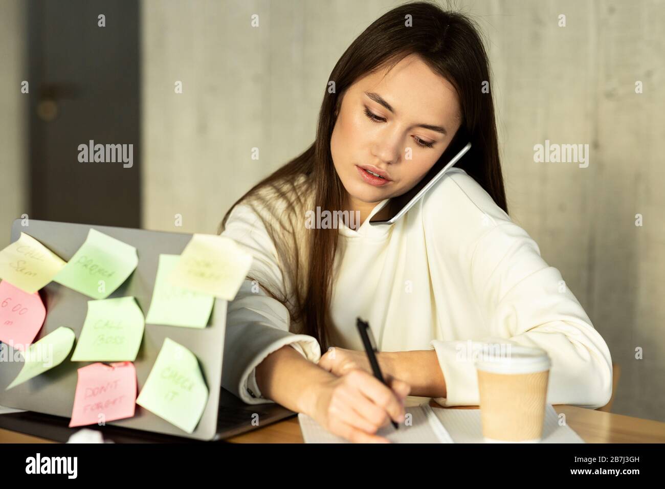 Busy girl hi-res stock photography and images - Alamy
