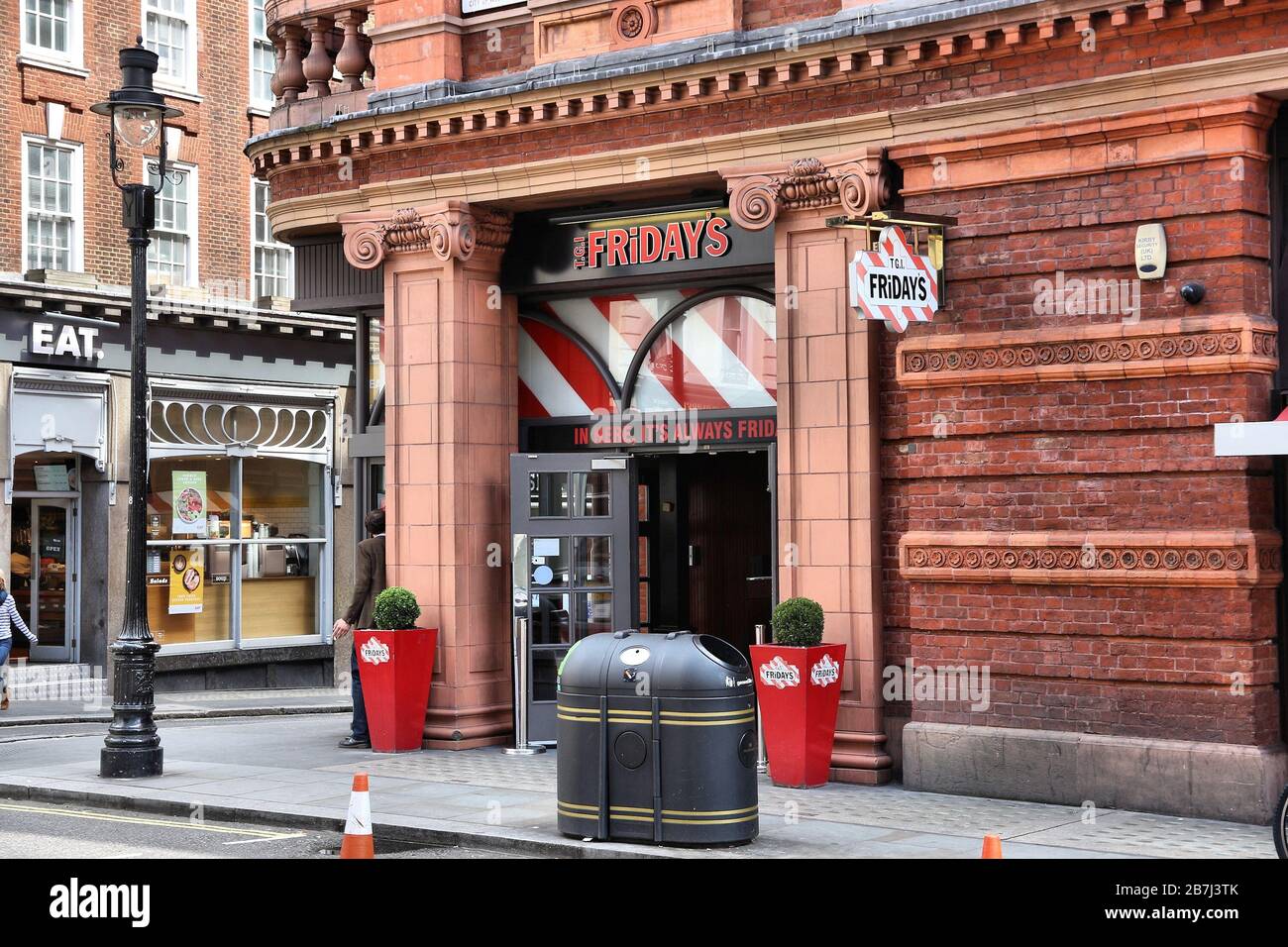 LONDON, UK - JULY 6, 2016: TGI Friday's restaurant in London. According ...