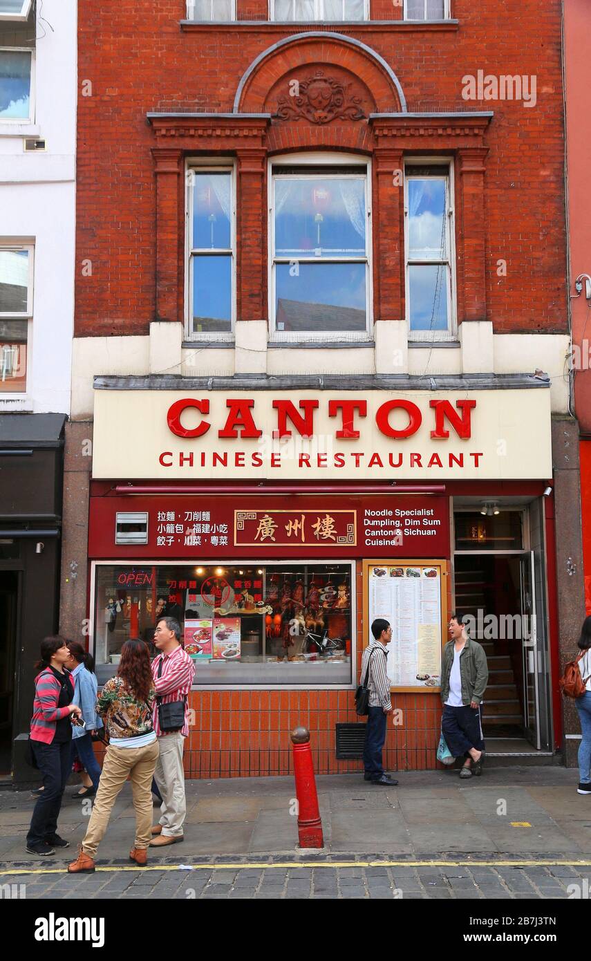 LONDON, UK - JULY 6, 2016: People visit Chinatown area of London, UK ...
