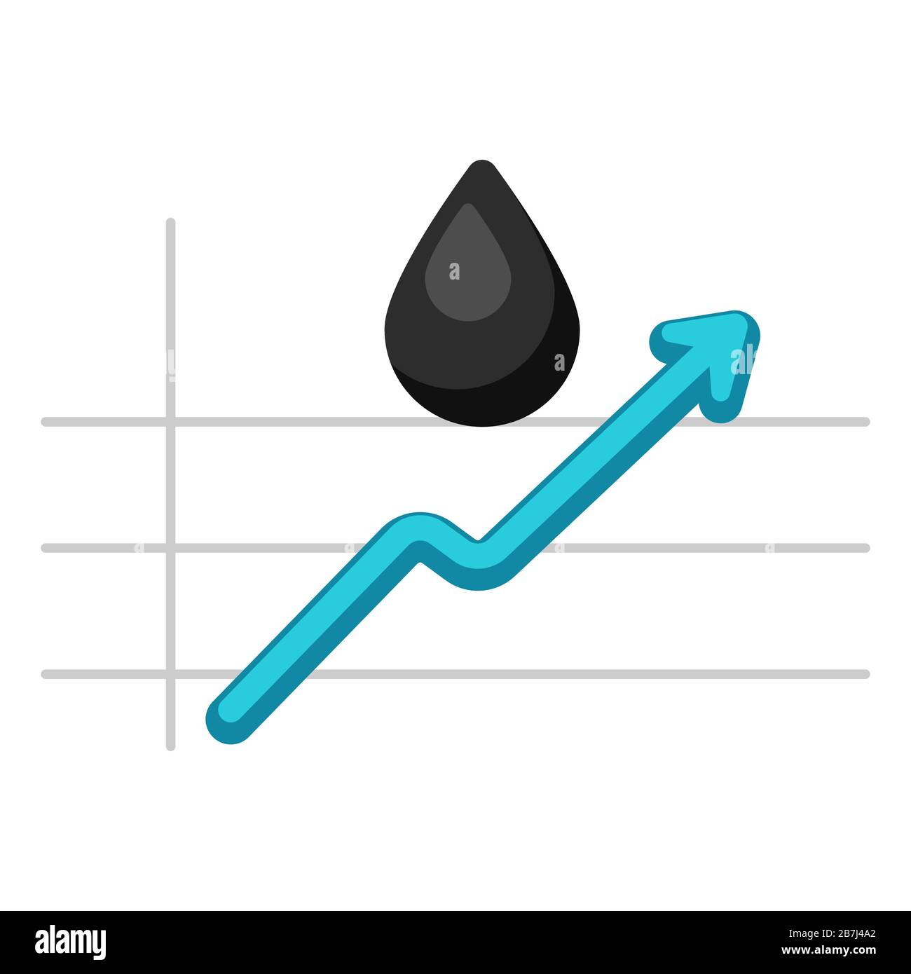 Conceptual illustration of oil price increase Stock Vector Image & Art - Alamy