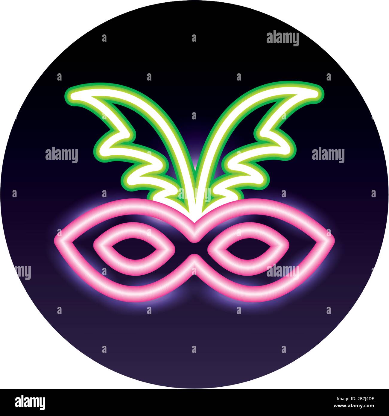 carnival mask neon light style icon Stock Vector Image & Art - Alamy