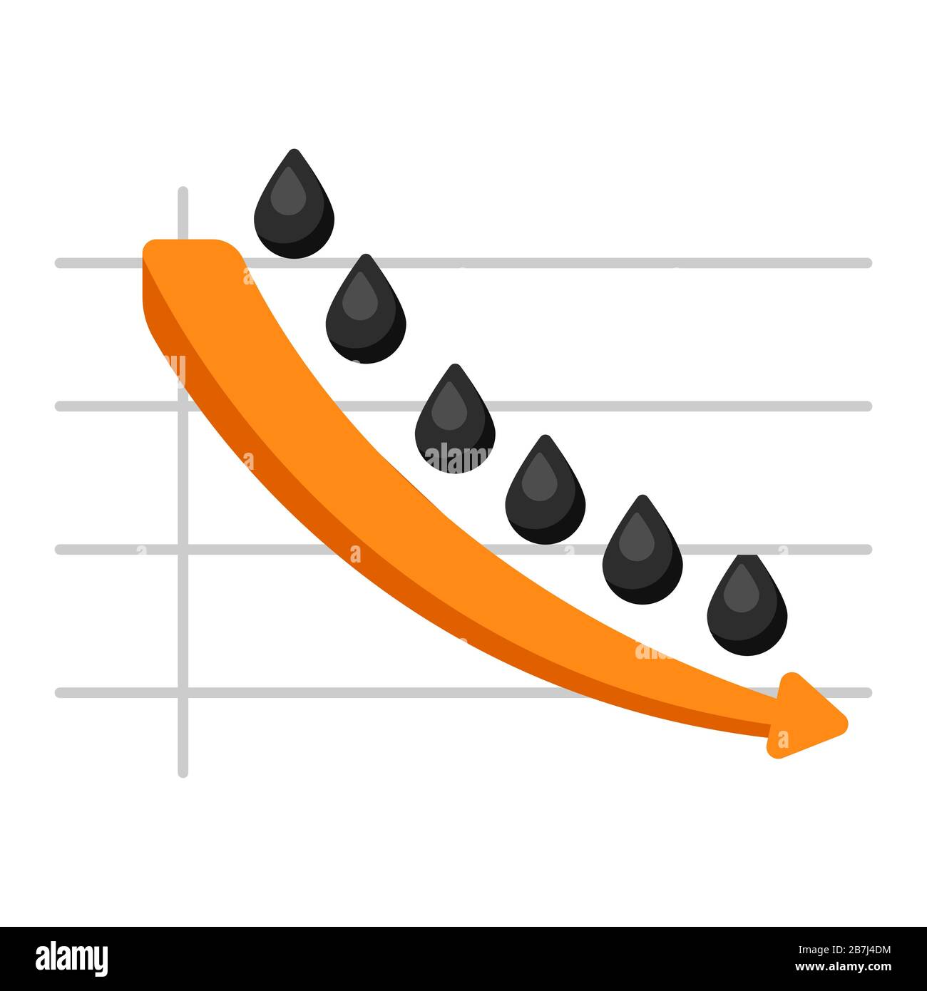 Conceptual illustration of oil cost reduction Stock Vector Image & Art ...