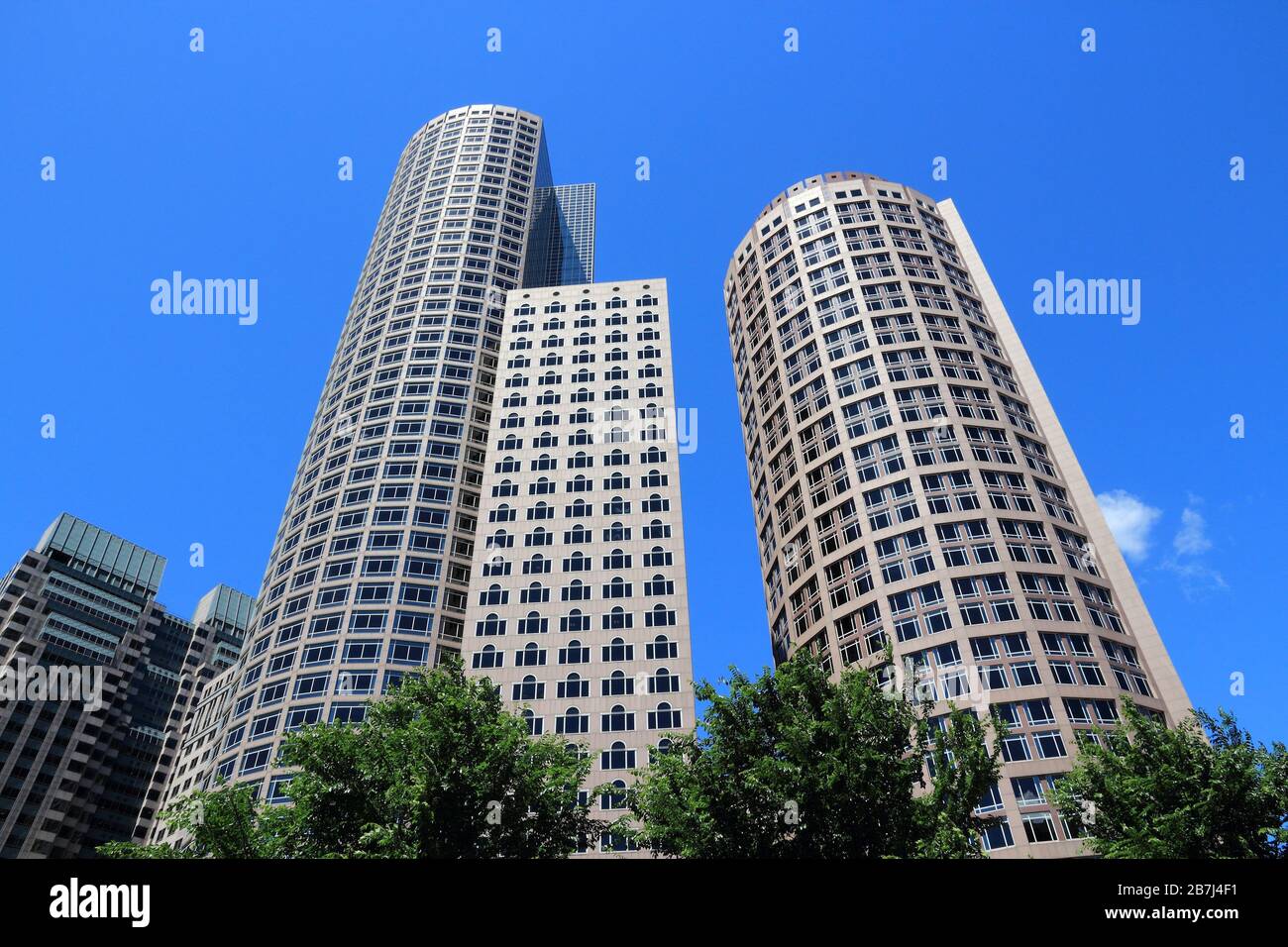 BOSTON, USA - JUNE 9, 2013: Skyscraper skyline in downtown Boston. One ...