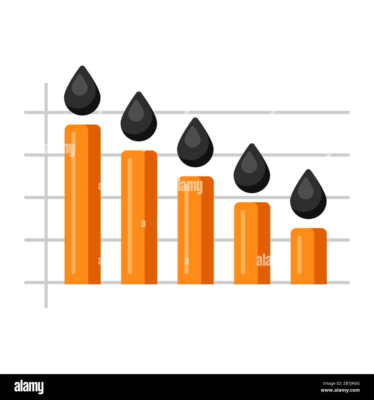 Conceptual illustration of oil cost reduction Stock Vector Image & Art ...