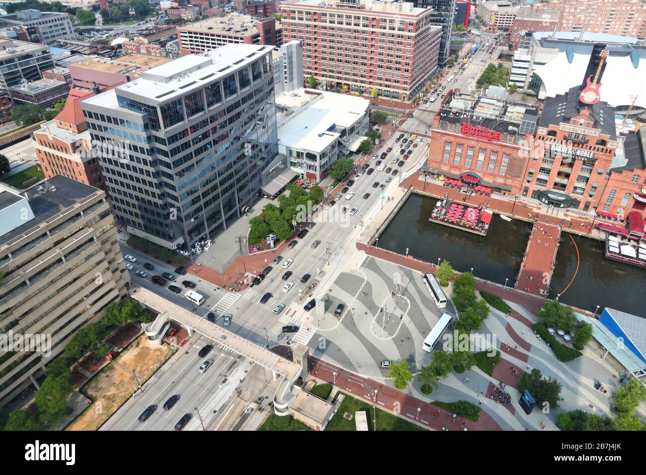 BALTIMORE, USA - JUNE 12, 2013: Aerial view of Baltimore, Maryland ...