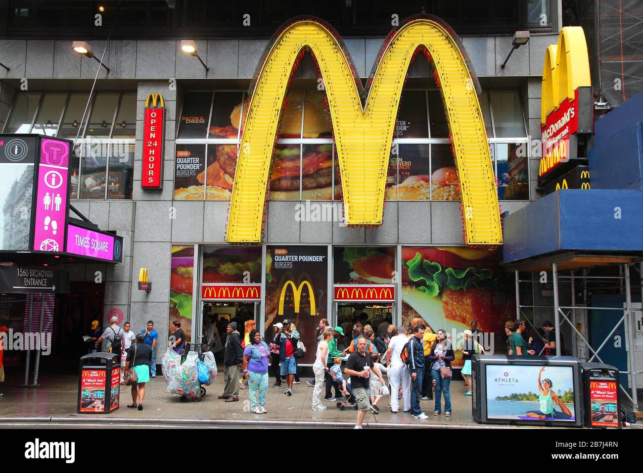 NEW YORK, USA - JUNE 10, 2013: Times Square McDonald's fast food ...