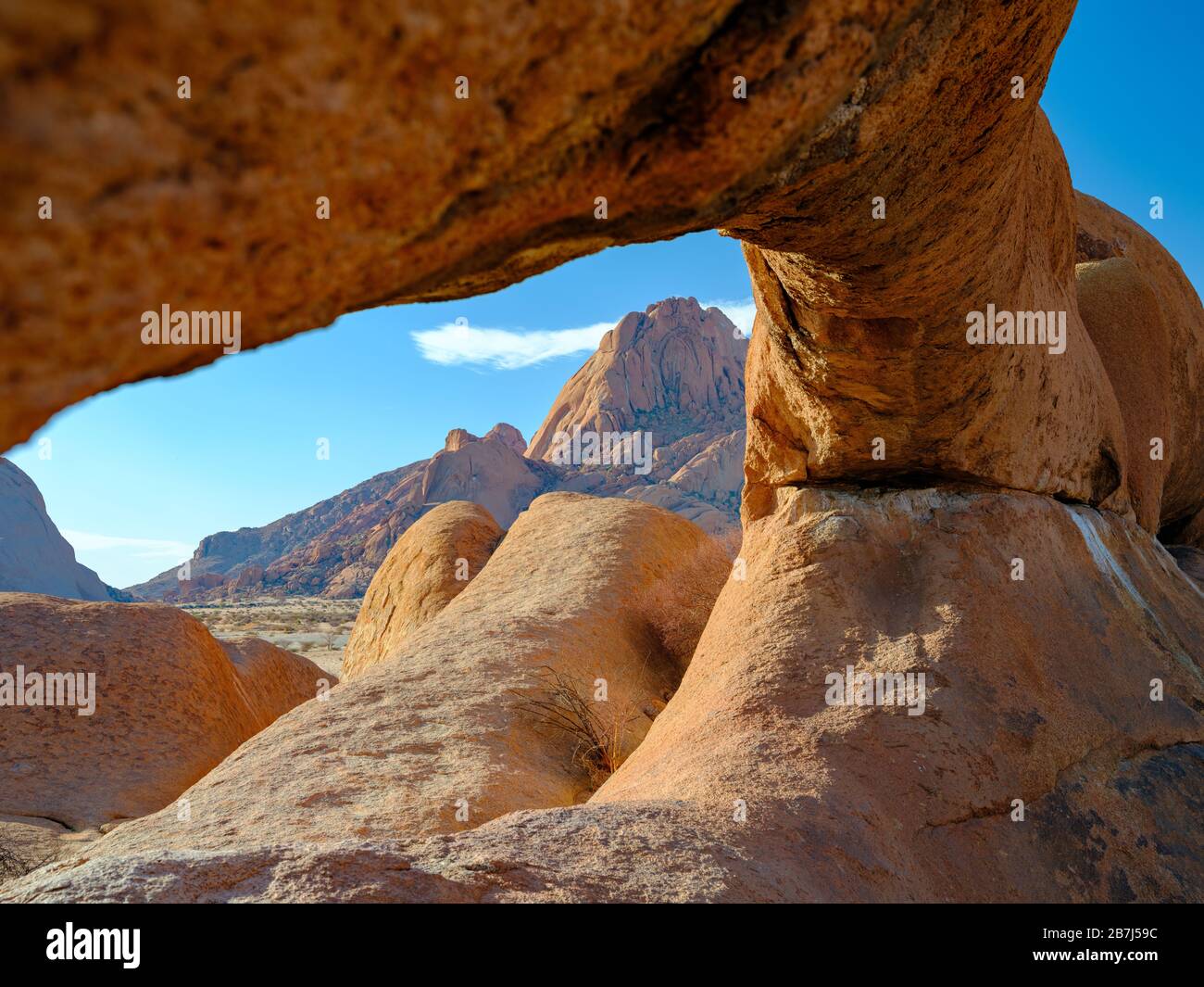 Rock formation - Spitzkoppe mountain - Damaraland landscape in Namibia ...
