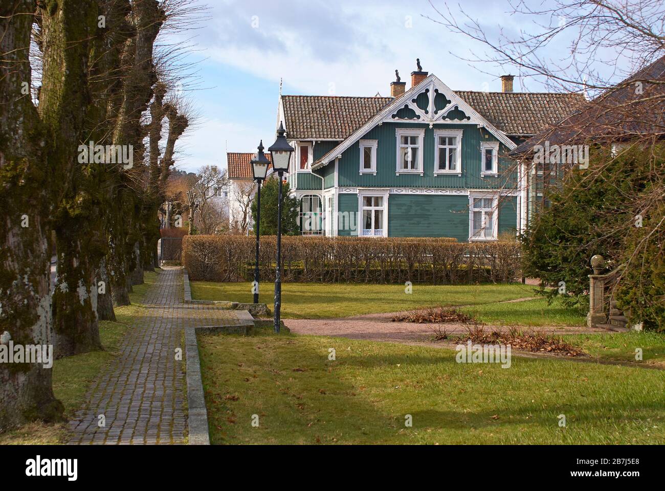 The small town of Mandal is well known for its old wooden painted ...