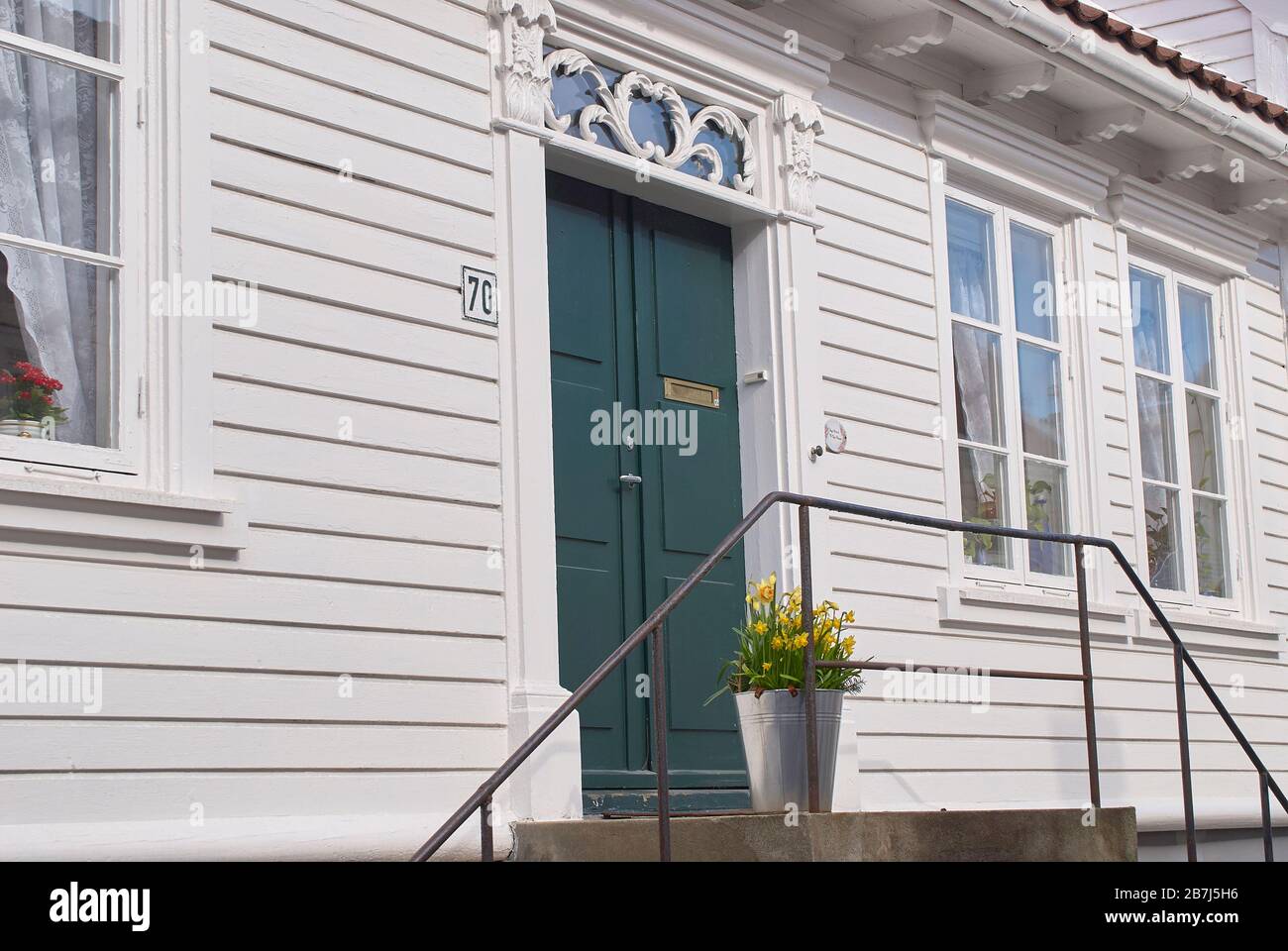 The small town of Mandal is well known for its old wooden painted ...