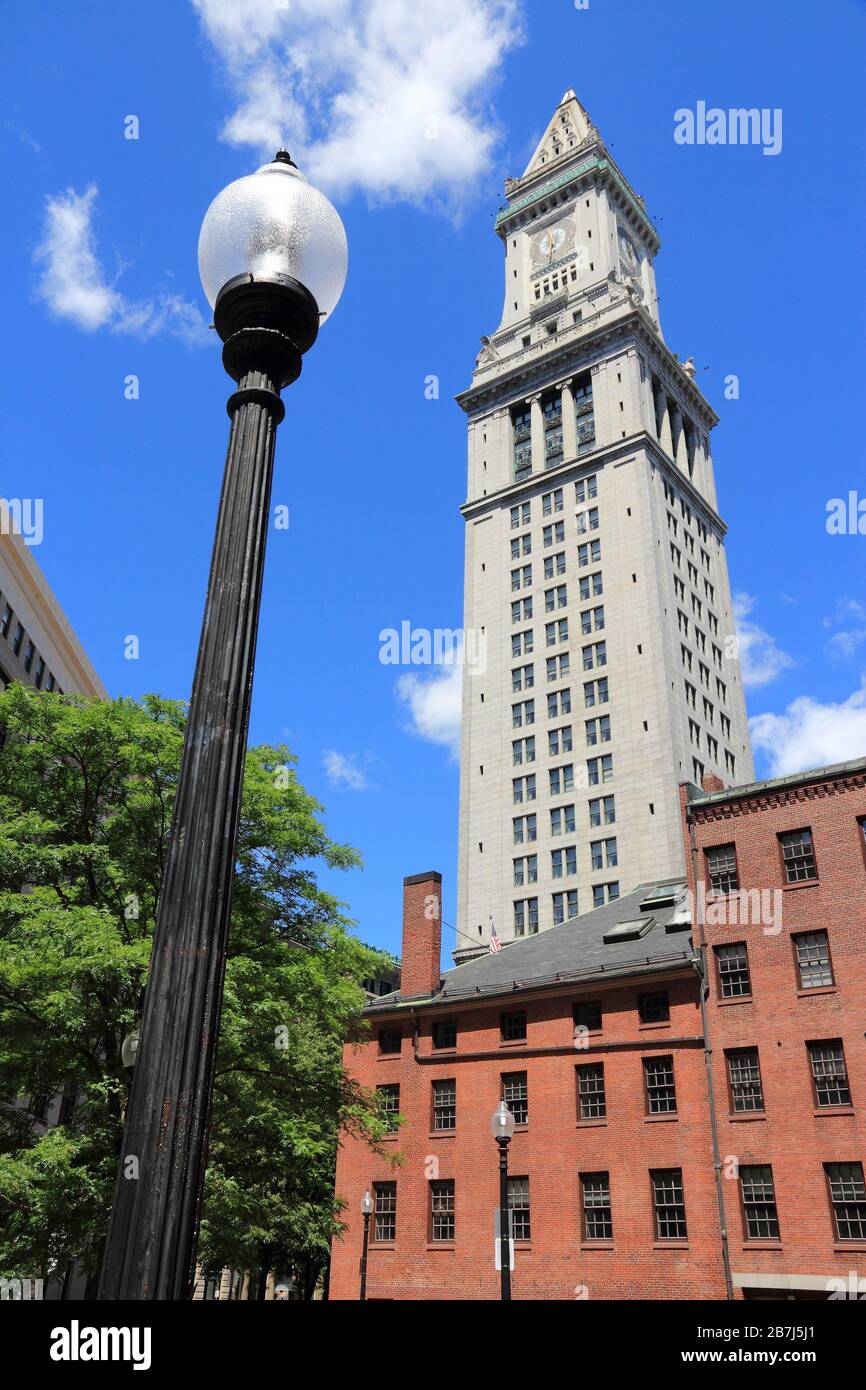 Boston - Custom House Tower. Massachusetts in the USA Stock Photo - Alamy