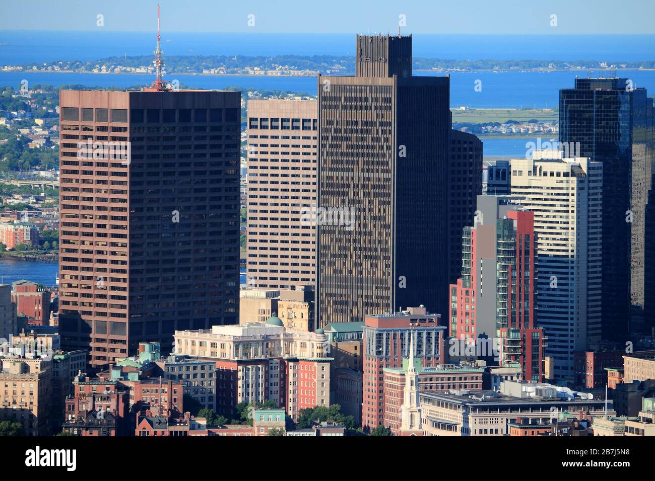 Aerial view boston city skyscrapers hi-res stock photography and images ...