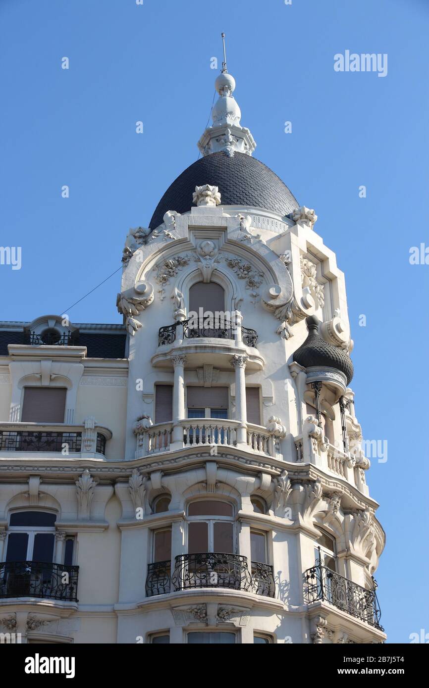 Madrid old architecture in Spain. Modernist landmark Stock Photo - Alamy